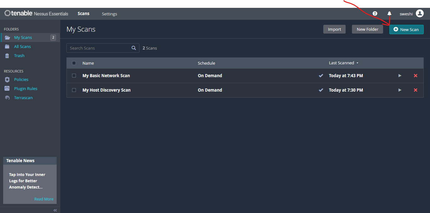 Sweshi's Cyber Security Tutorials | nessus tenable essentials tutorial