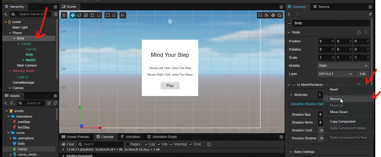 Sweshi's Tutorials | Cocos Creator Mind Your Step 3D Game Tutorial ...